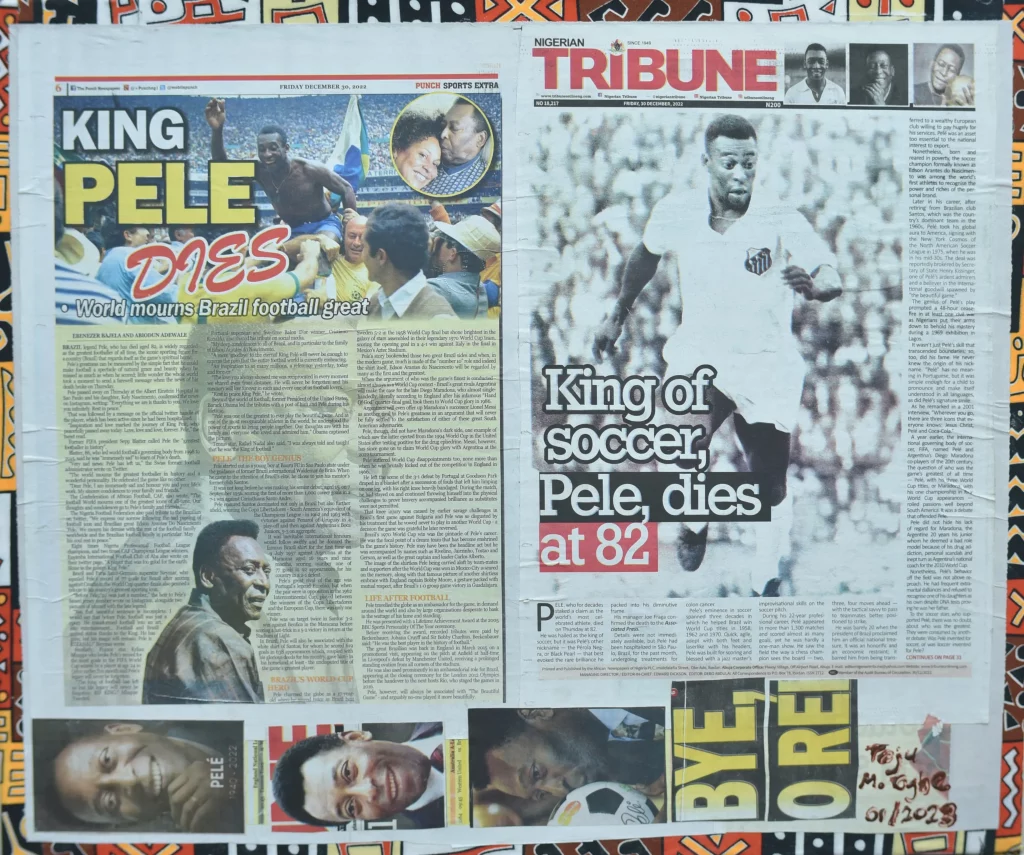 Nigerian Newspaper Art: Pele - PositiveNaija