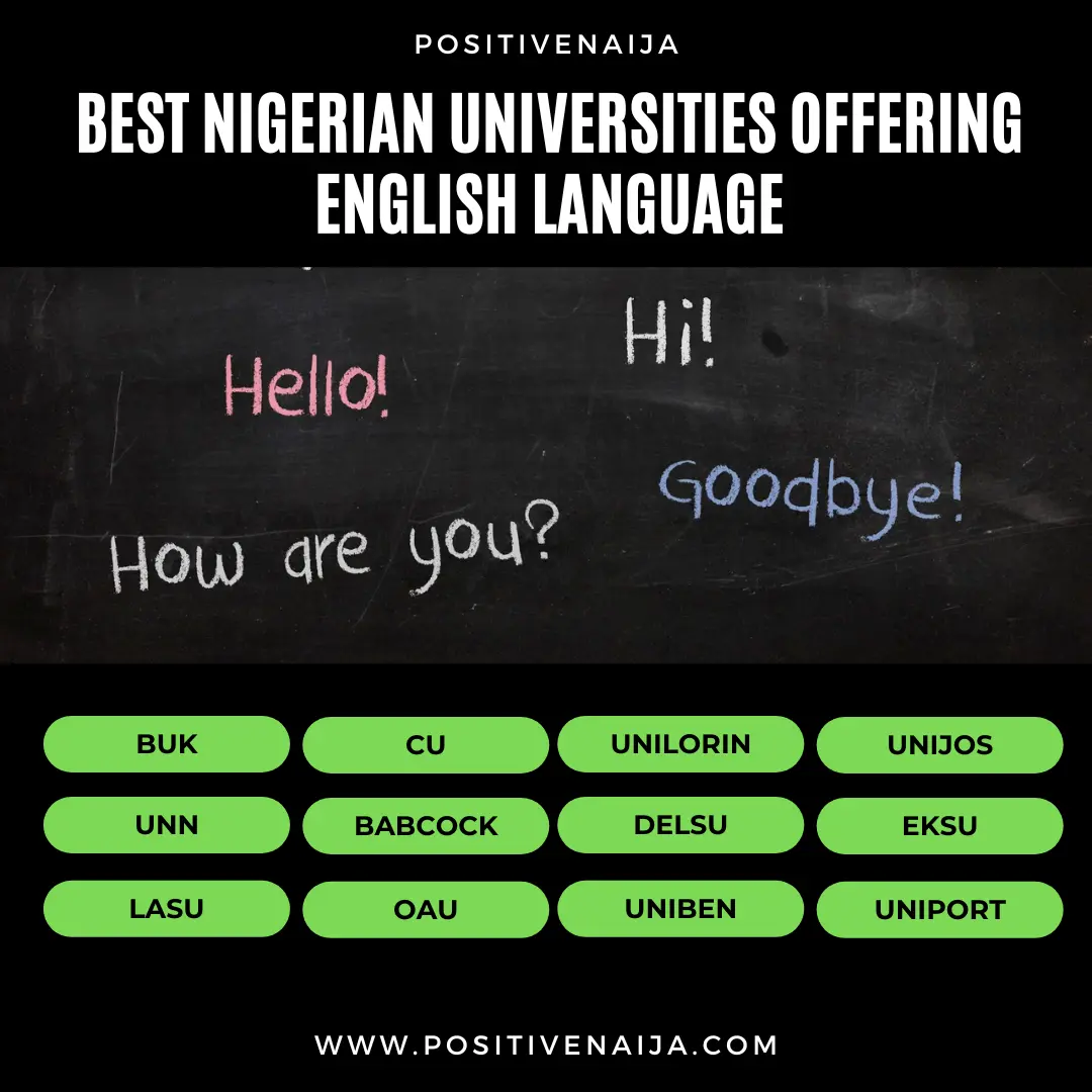 Best Nigerian Universities Offering English Language - PositiveNaija