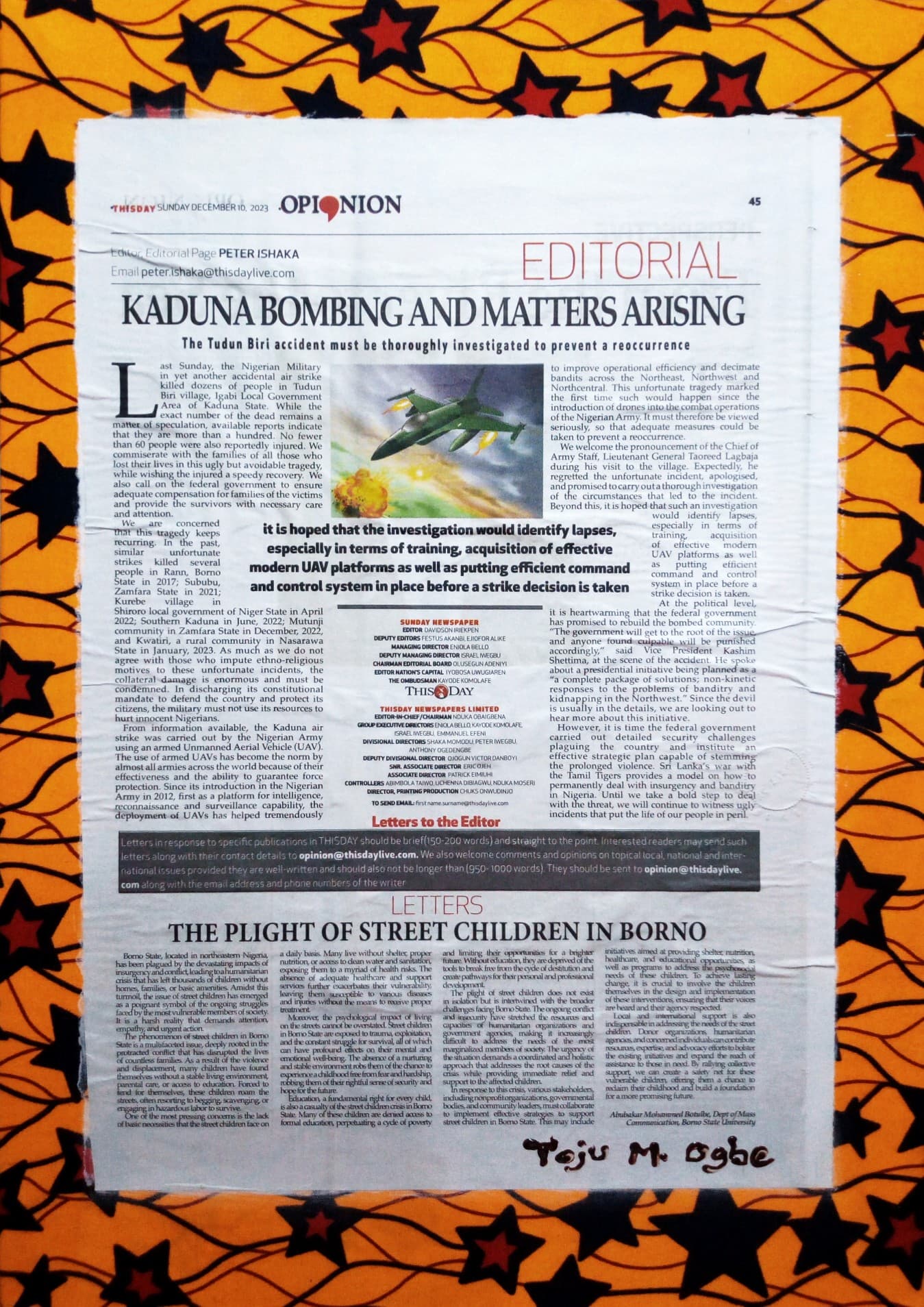 Nigerian Newspaper Art: International Human Rights Day - PositiveNaija