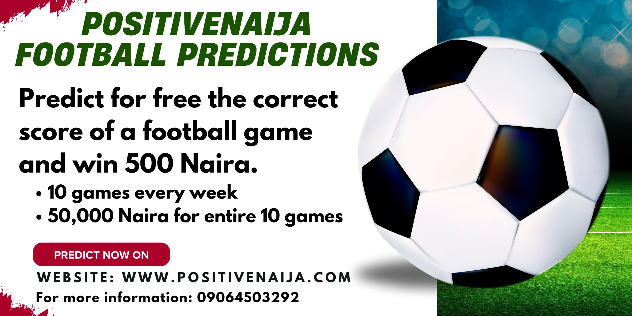 PositiveNaija Football Sports Predictions Competition - PositiveNaija