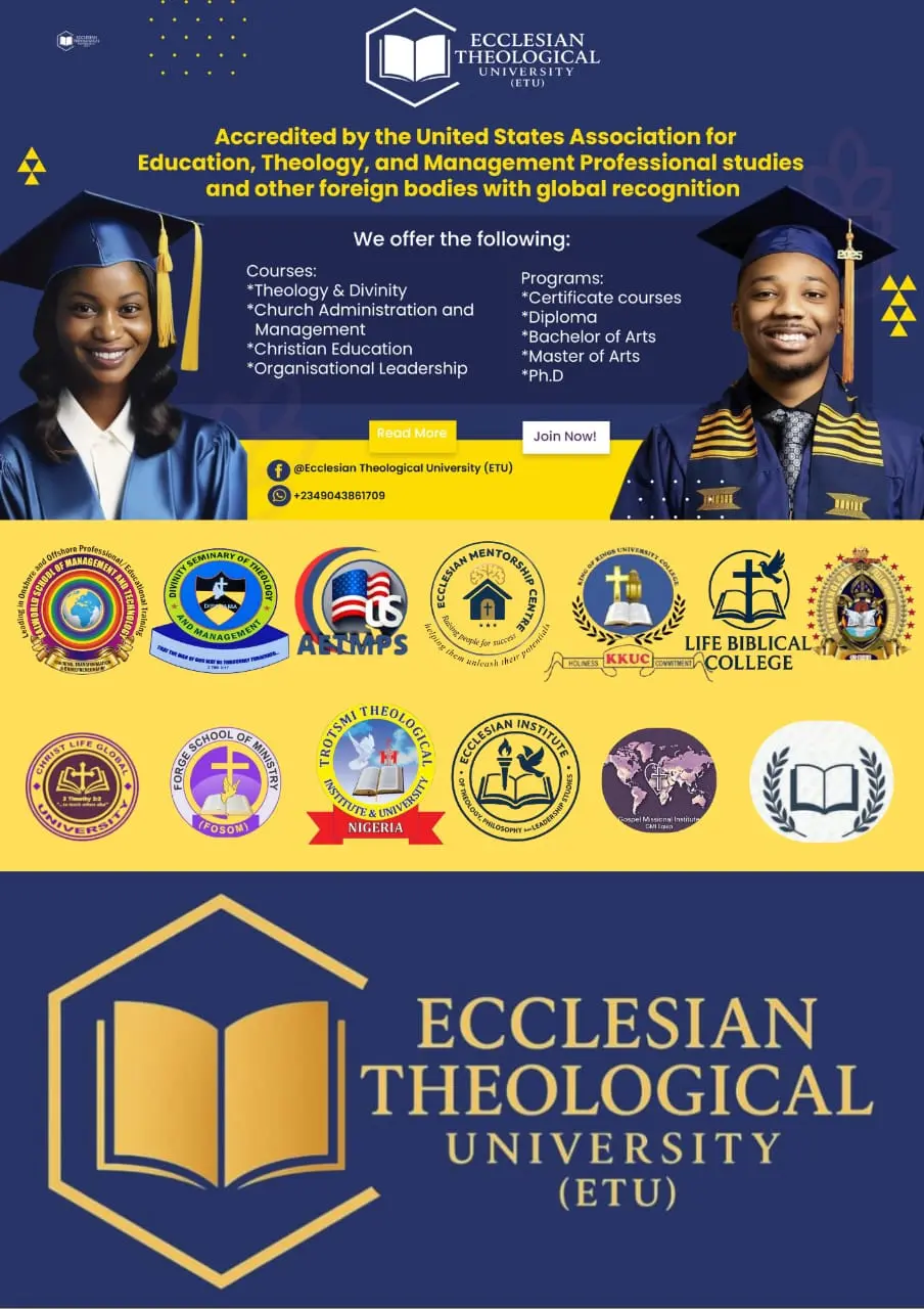 Ecclesian Theological University (ETU): Admission Offers for ...