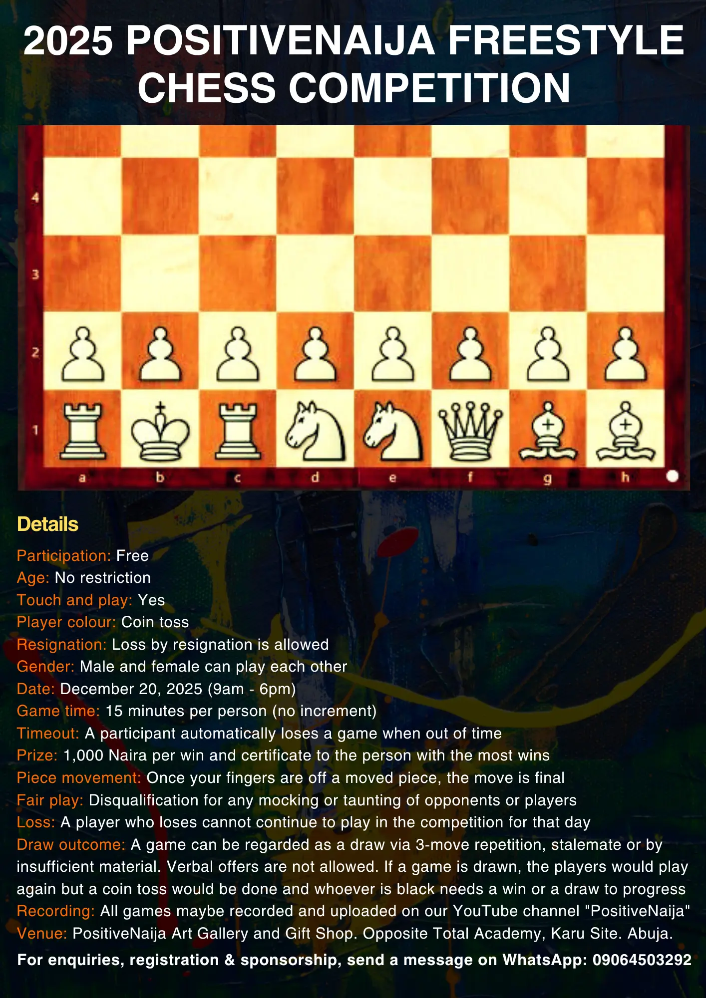 2025 PositiveNaija Freestyle Chess Competition In Karu, Abuja ...